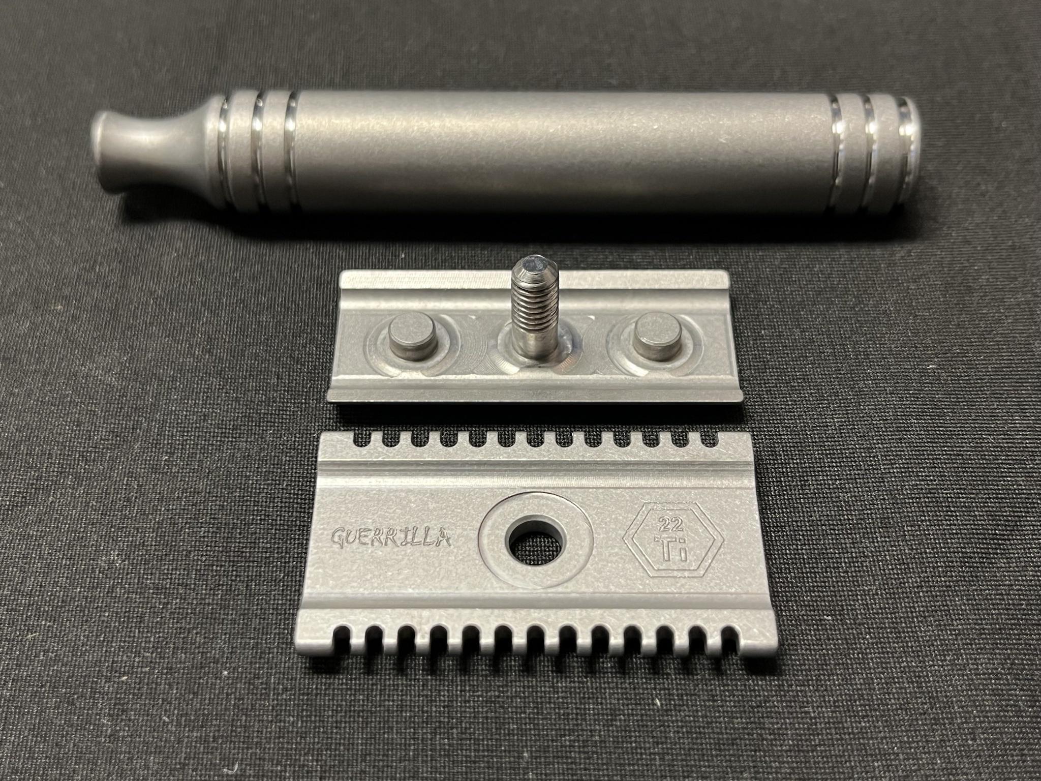 Grade 5 Titanium - Complete Razor - 2 Base Plates – GUERRILLA RAZORS